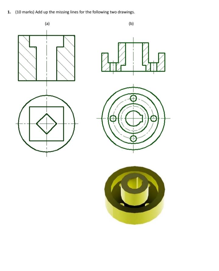 1. (10 marks) Add up the missing lines for the | Chegg.com