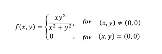 Solved Given the piecewise function f(x,y)=(xy^2)/(x^2+y^2) | Chegg.com