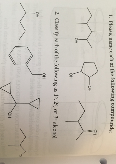 Solved Name each of the following compounds: Classify each | Chegg.com