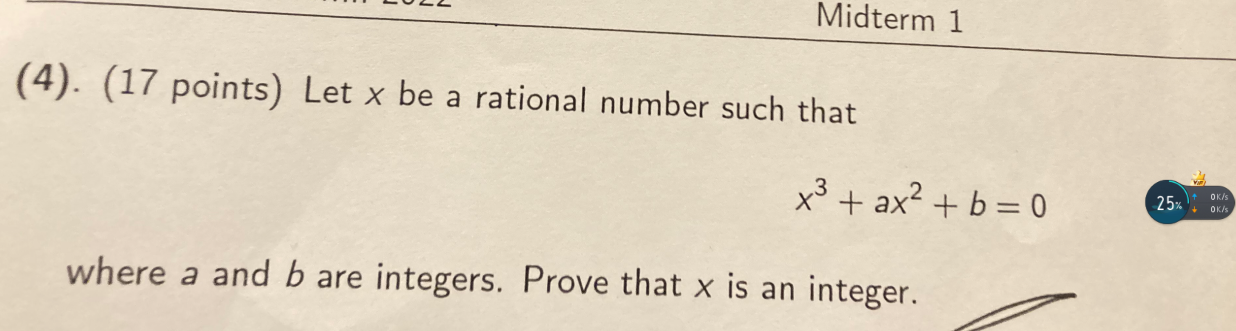 (4). (17 points) Let x be a rational number such that | Chegg.com