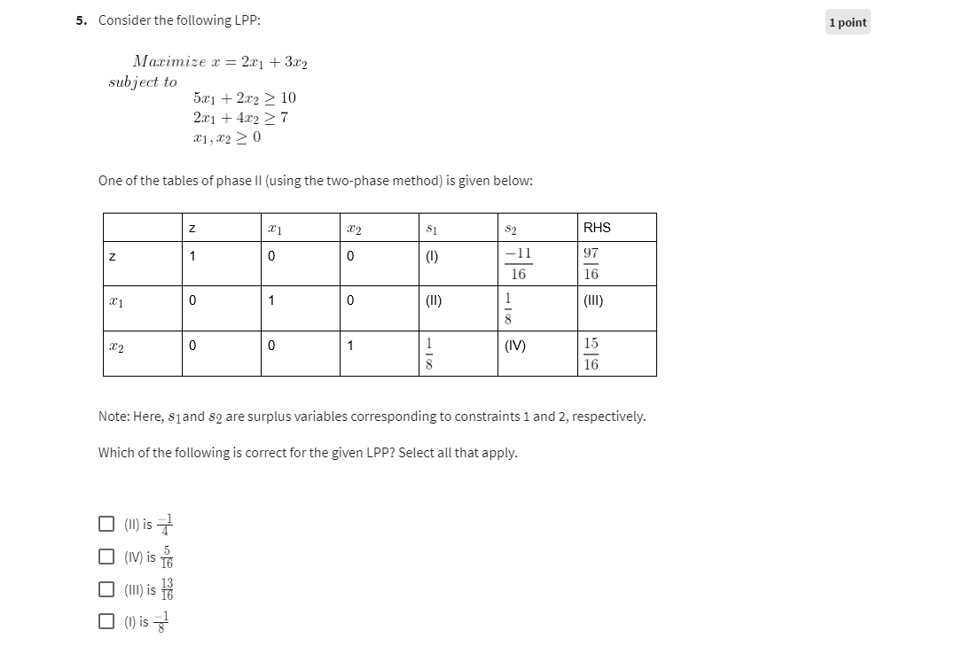 Solved Consider the following LPP:Maximize x=2x1+3x2subject | Chegg.com
