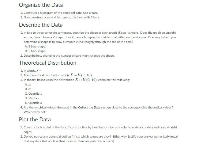 I have the first portion with data answered on my | Chegg.com