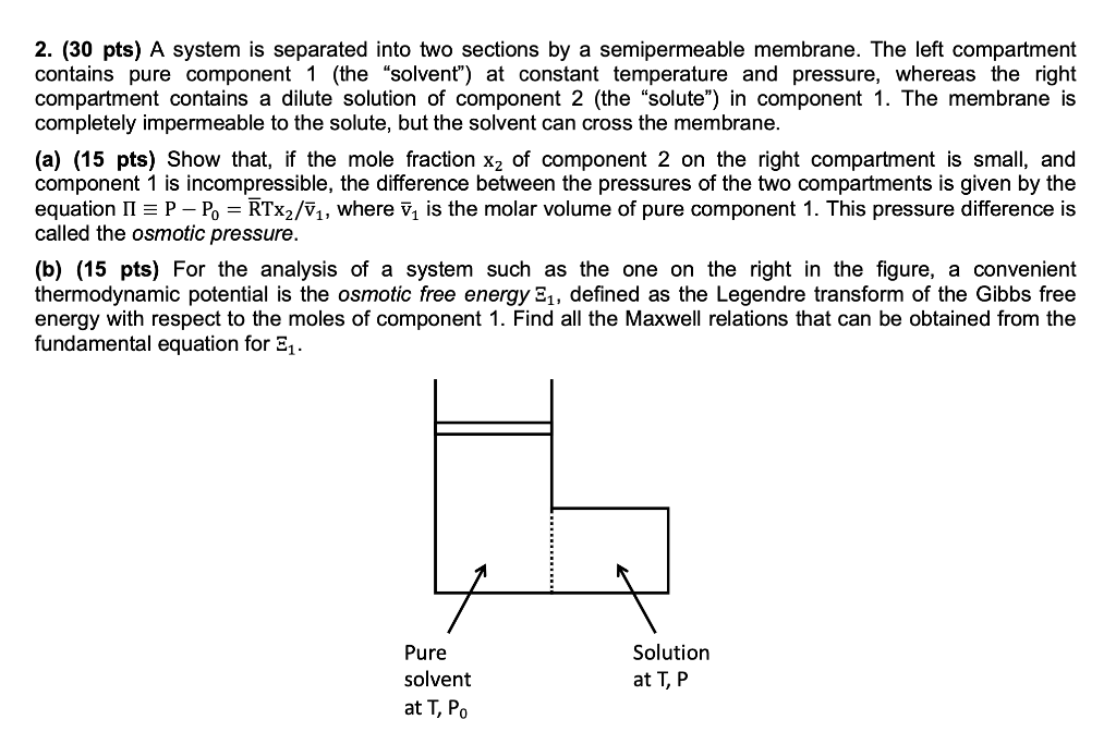 Solved 2. (30 pts) A system is separated into two sections | Chegg.com