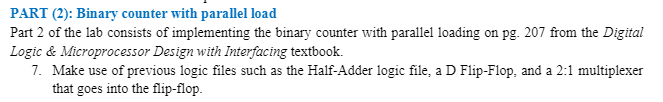 Solved So I need to make a vhdl code using logic files of a | Chegg.com