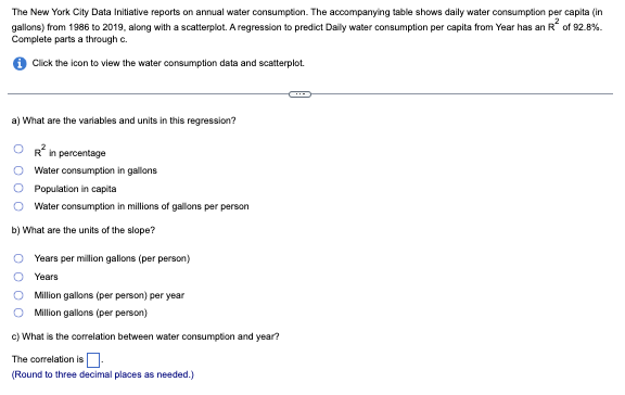 Solved The New York City Data Initiative reports on annual | Chegg.com