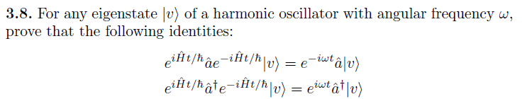 Solved 3.8. For any eigenstate (v) of a harmonic oscillator | Chegg.com