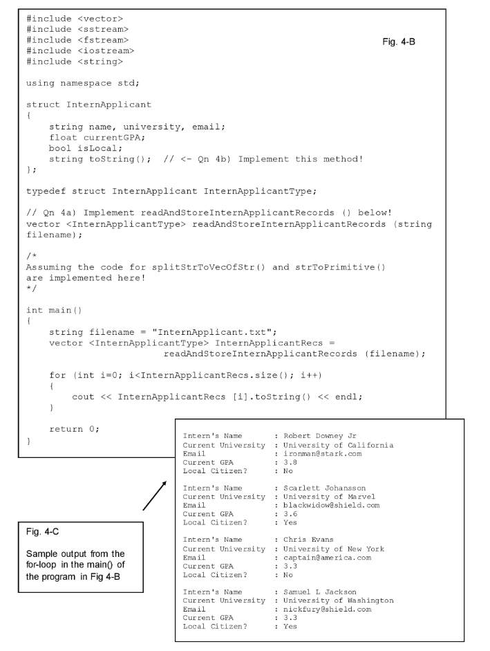 Solved a a) Fig. 4-B below describes a maino program that | Chegg.com