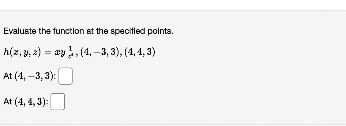 Solved Evaluate the function at the specified | Chegg.com