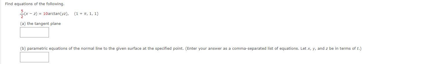 Solved Find equations of the | Chegg.com