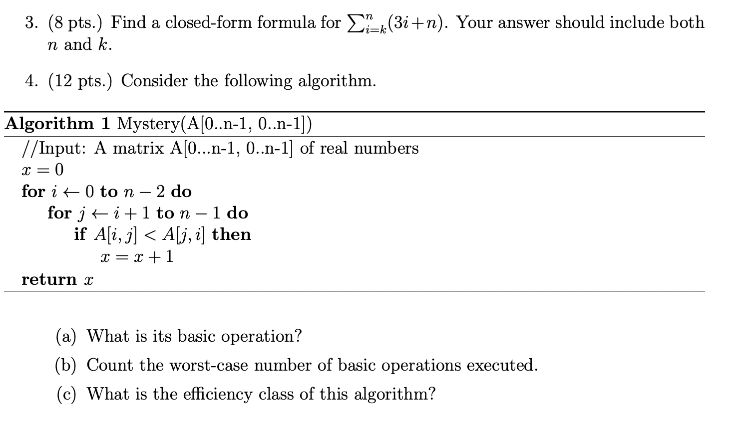 Solved 3. (8 pts.) Find a closed-form formula for | Chegg.com Solved 3. (8 pts.) Find a closed-form formula for | Chegg.com