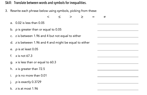 Solved * Skill: Translate between words and symbols for | Chegg.com