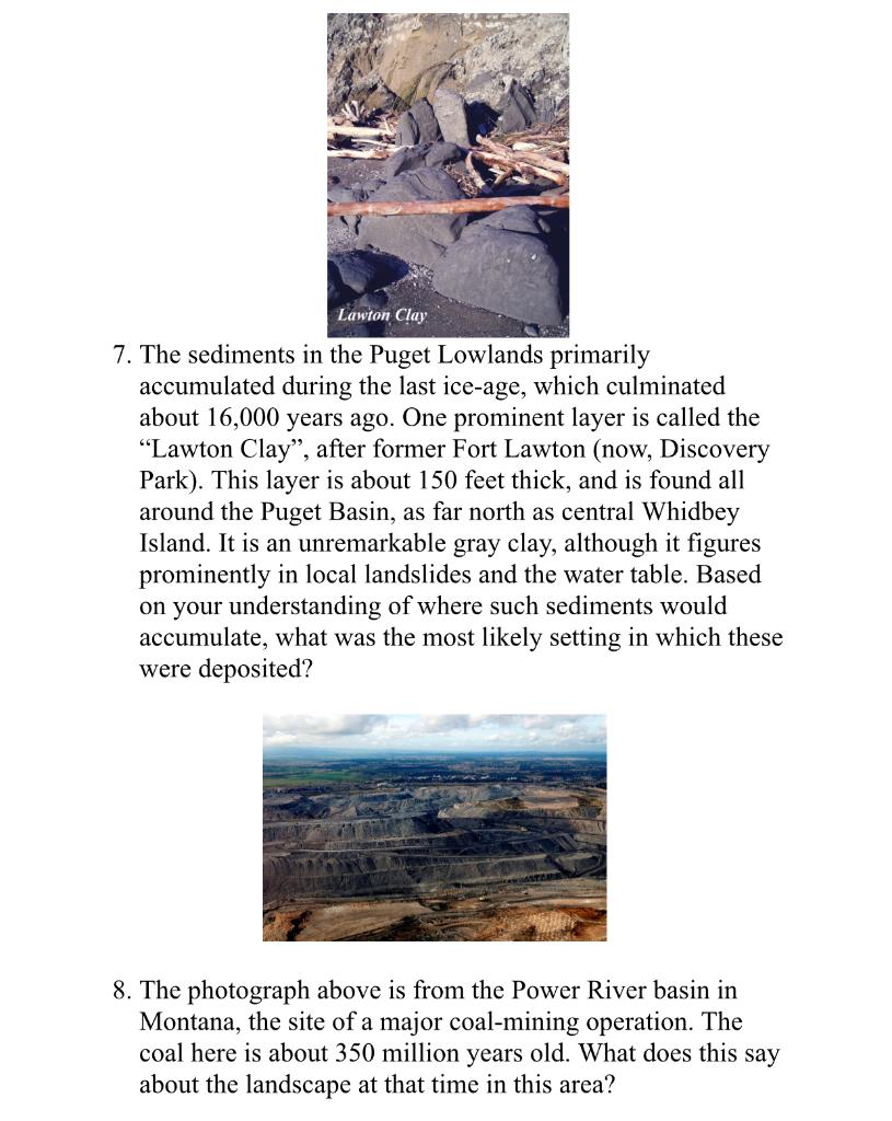 Solved Lawton Clay 7. The sediments in the Puget Lowlands | Chegg.com