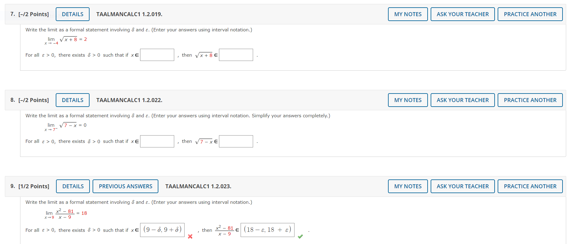 Solved Write the limit as a formal statement involving δ and | Chegg.com