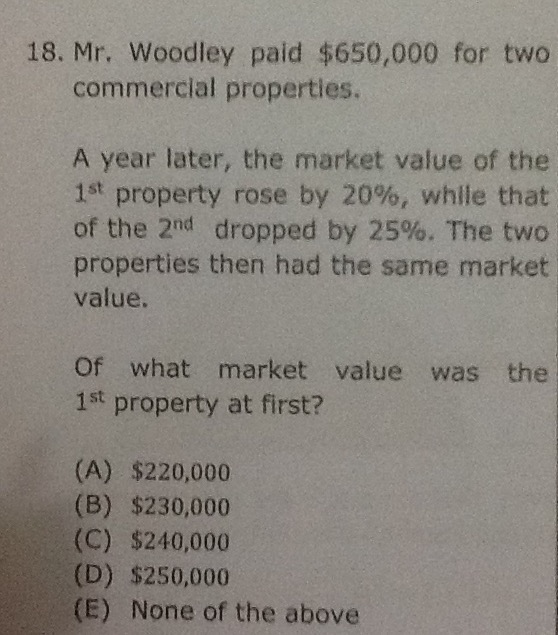 Solved 18. Mr. Woodley paid $650,000 for two commercial | Chegg.com