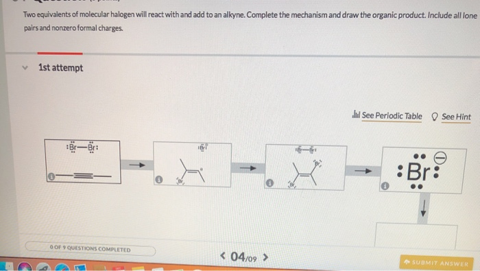 Solved Two Equivalents Of Molecular Halogen Will React With 5678