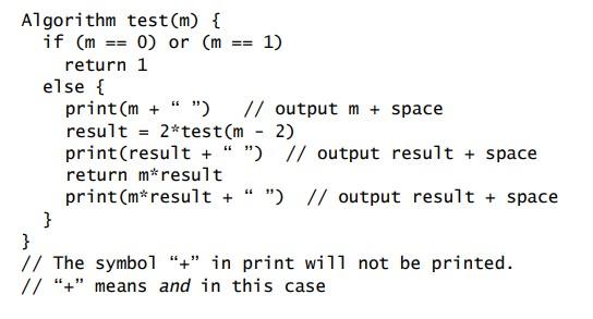Solved (b) Consider the following recursive algorithm. | Chegg.com