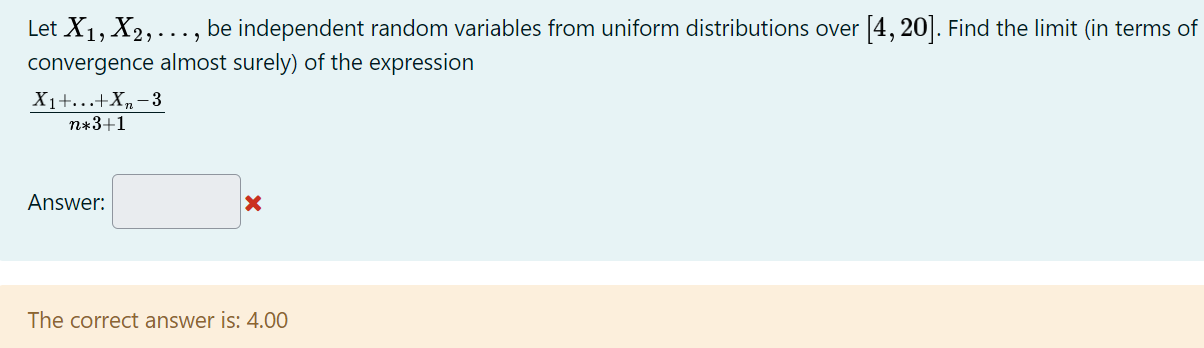 Solved Let x1,x2,dots, be independent random variables from | Chegg.com