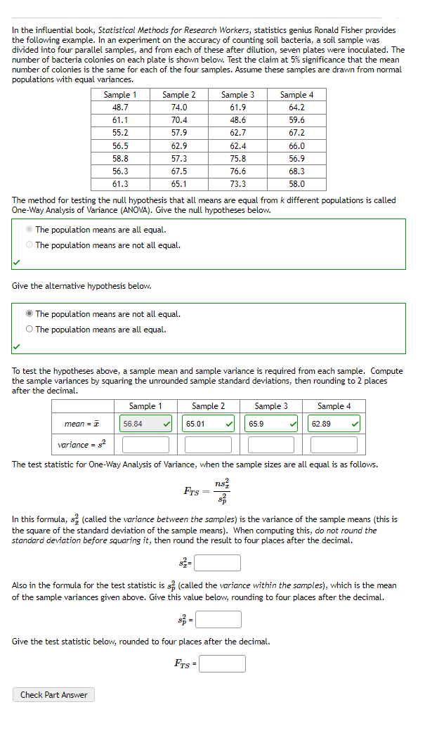 Solved 48.7 In the influential book, Statistical Methods for | Chegg.com