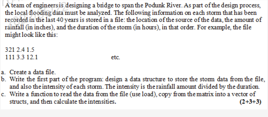 Solved A team of engineers is designing a bridge to span the | Chegg.com
