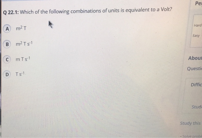Solved Which of the following combinations of units is | Chegg.com