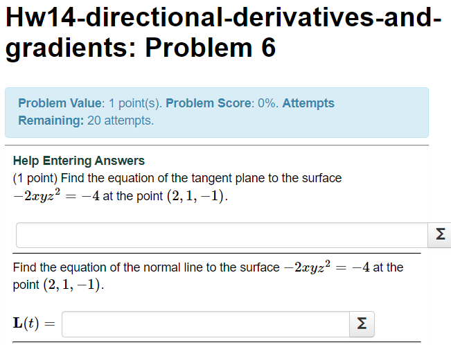 Solved Hw14-directional-derivatives-and- gradients: Problem | Chegg.com