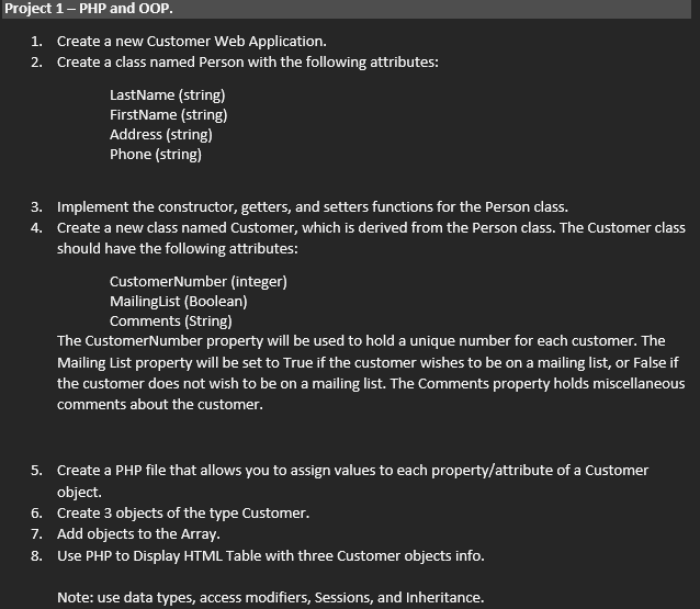 Solved Phone (string) 3. Implement the constructor, getters, | Chegg.com