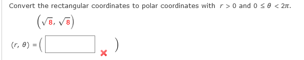 Solved Convert the polar equation to rectangular | Chegg.com