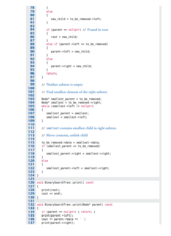 Solved "..P16.4 In the BinarySearchTree class, modify the | Chegg.com