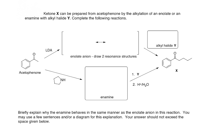 Solved Ketone X can be prepared from acetophenone by the | Chegg.com