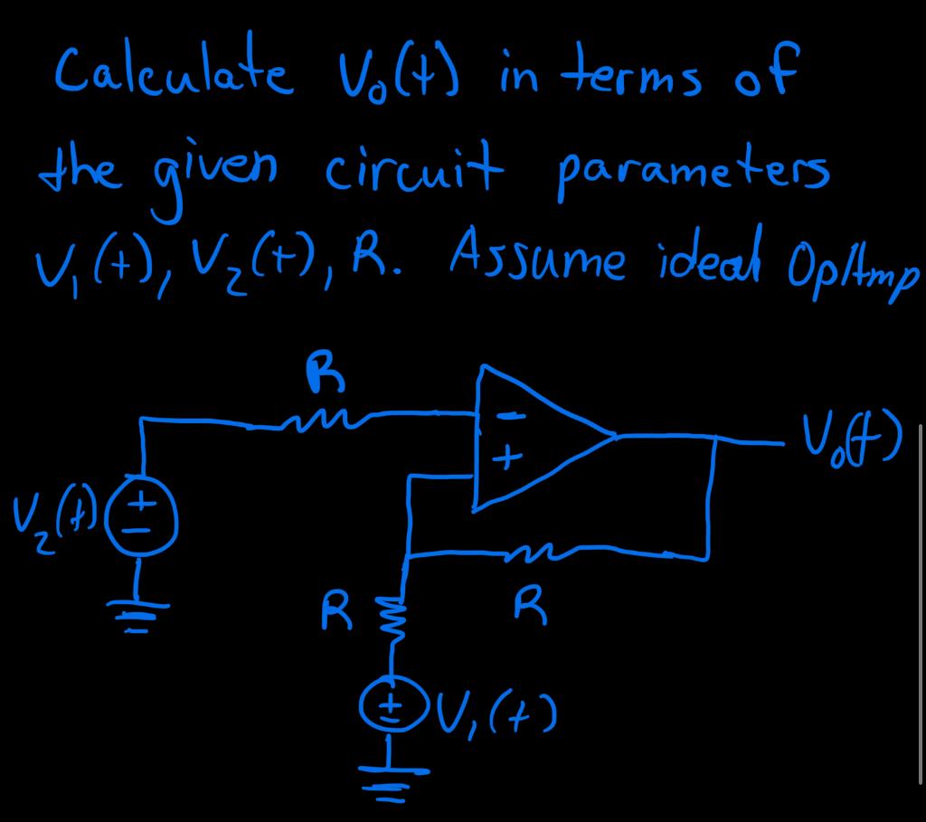 Solved Calculate Volt) in terms of the given circuit | Chegg.com
