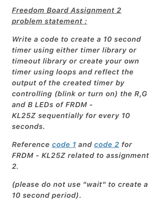 Solved Freedom Board Assignment 2 problem statement: Write a | Chegg.com