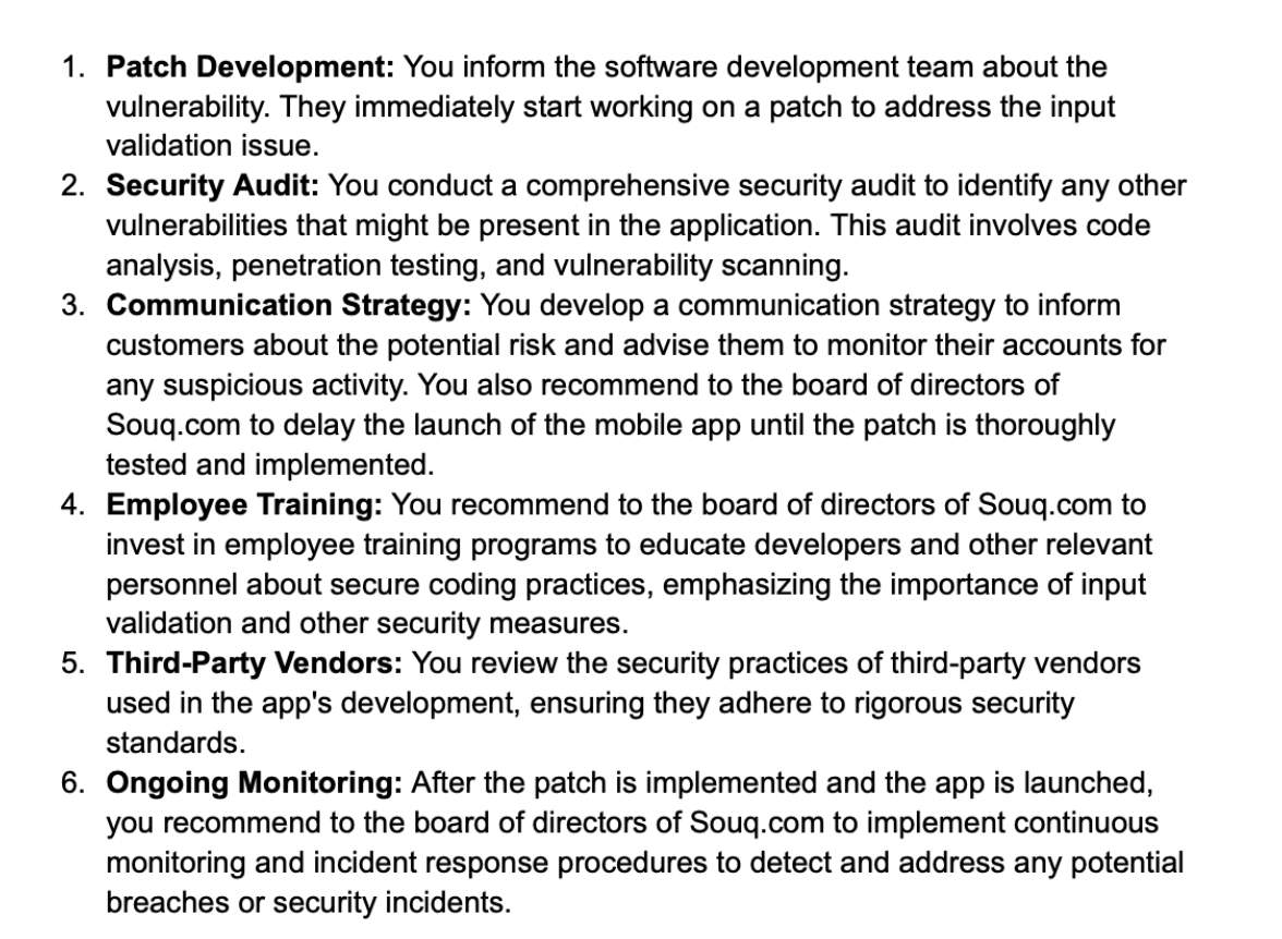 Solved This is a case study. Read the following scenario and | Chegg.com