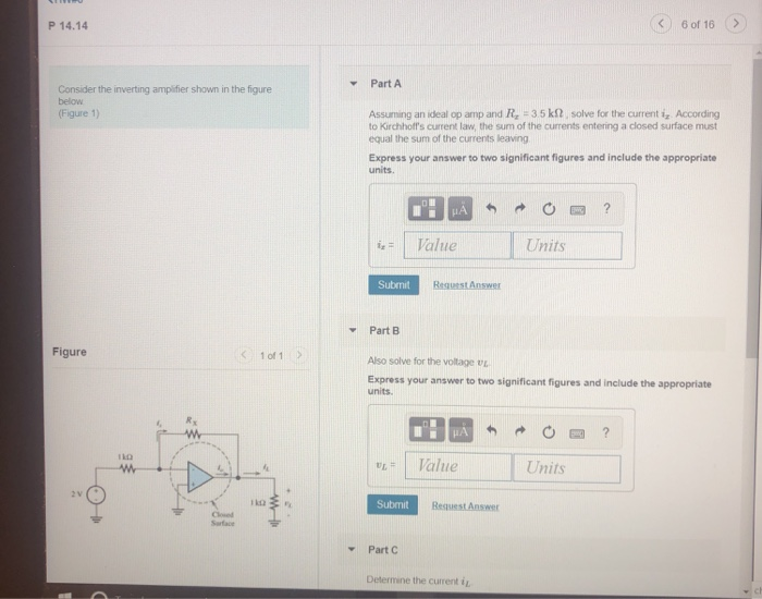 Solved P 14.14 6 of 16> Part A Consider the inverting | Chegg.com
