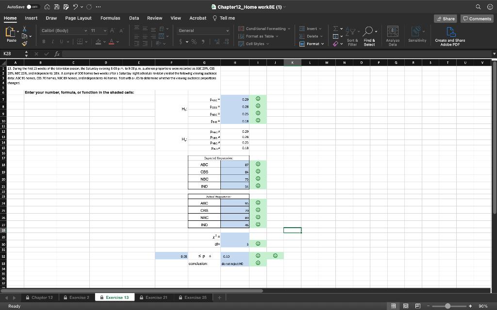 Solved Need help finding x^2 need it in excel formula/format | Chegg.com