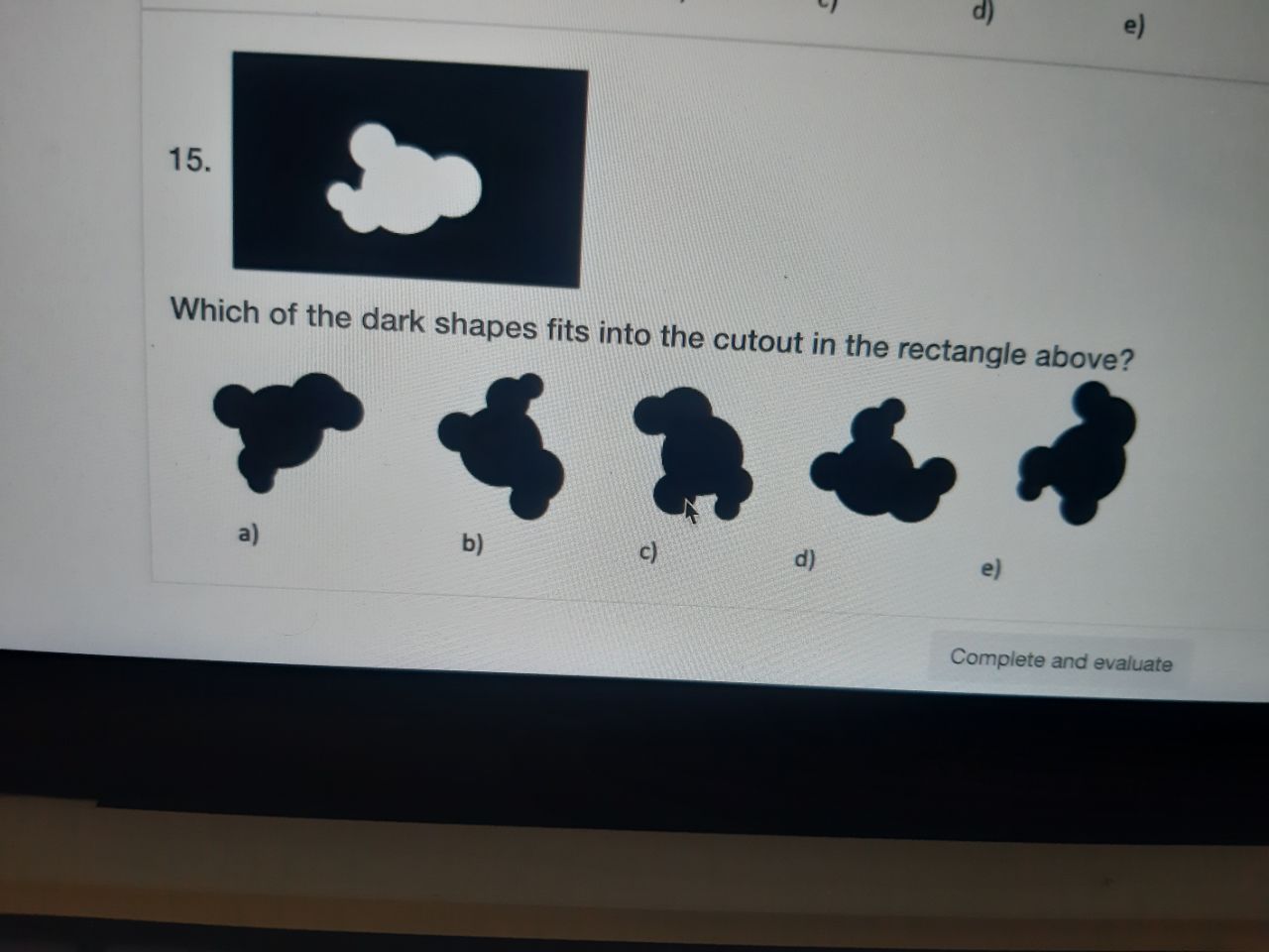 Solved Which of the dark shapes fits into the cutout in the | Chegg.com