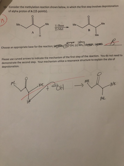 Solved Consider the methylation reaction shown below, in | Chegg.com
