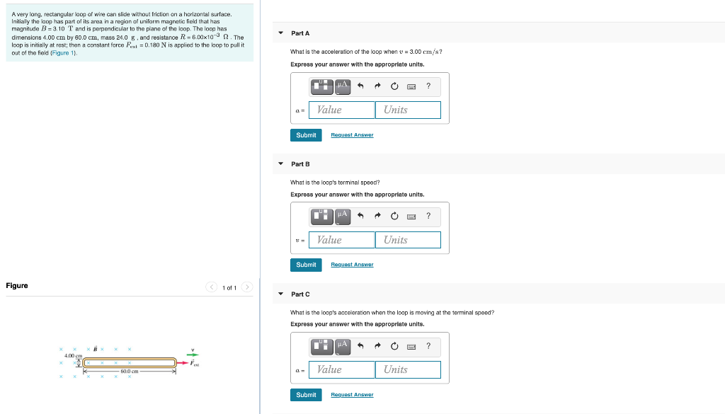 Solved A very long, rectangular loop al wire can slide | Chegg.com