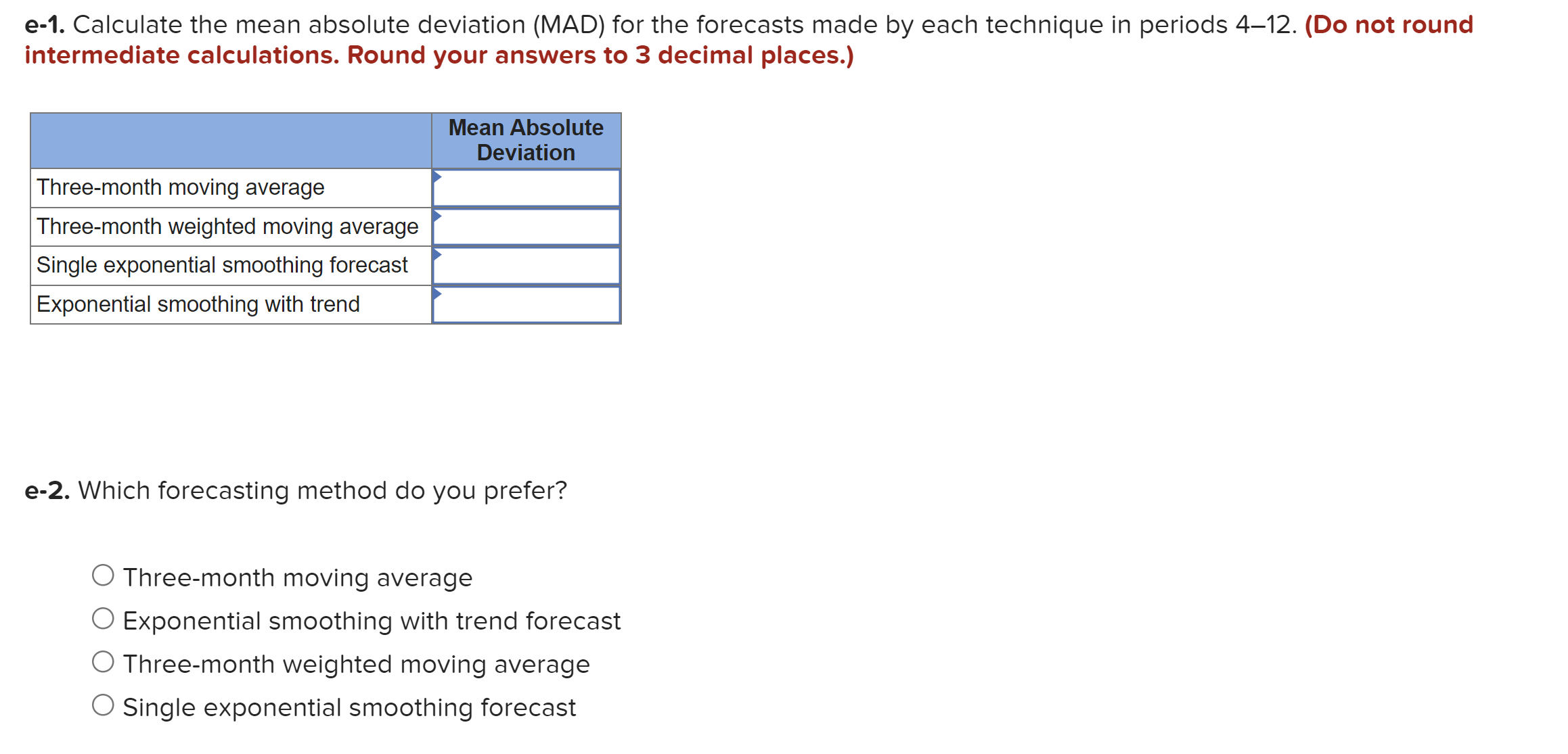 Solved C Calculate The Single Exponential Smoothing