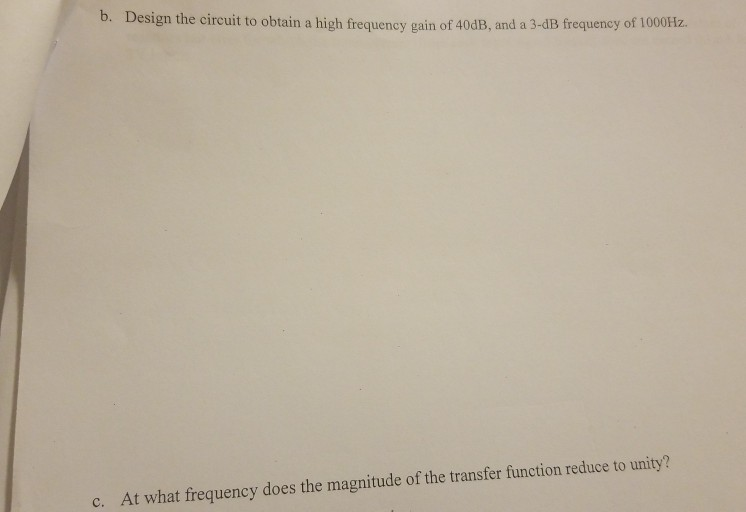 Solved The circuit below performs the high-pass | Chegg.com