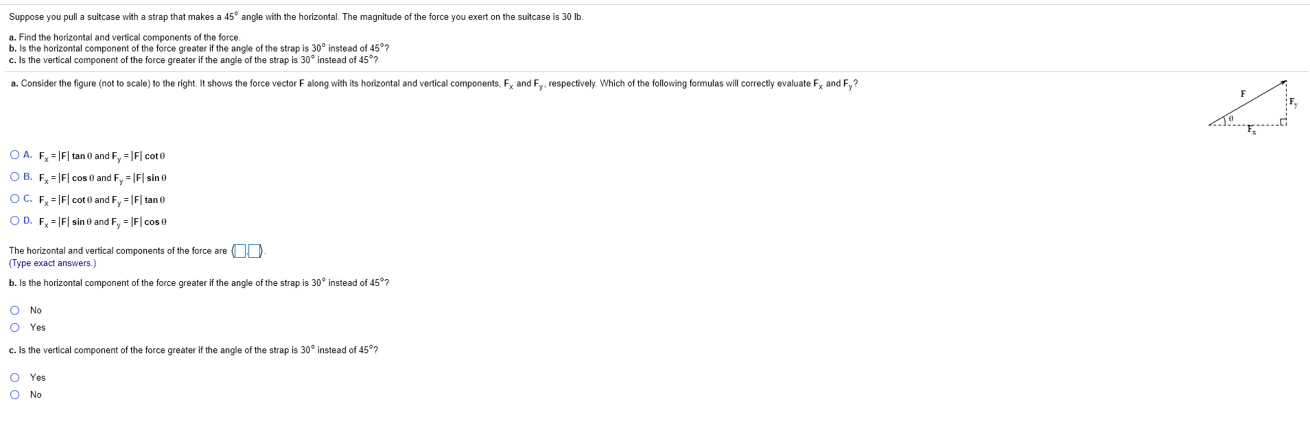 Solved Suppose you pull a suitcase with a strap that makes a | Chegg.com