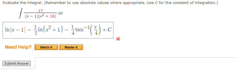Solved Evaluate the integral. (Remember to use absolute | Chegg.com