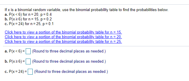 Solved If x is a binomial random variable, use the binomial | Chegg.com