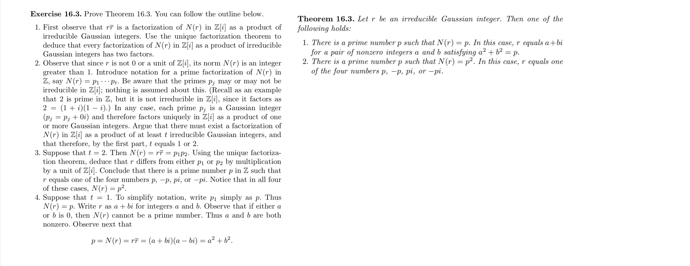 Exercise 16.3. Prove Theorem 16.3. You can follow the | Chegg.com