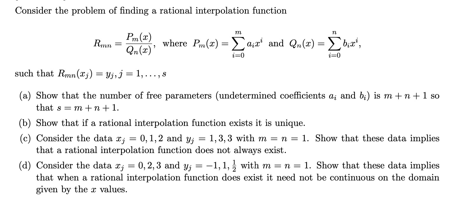 Consider the problem of finding a rational | Chegg.com