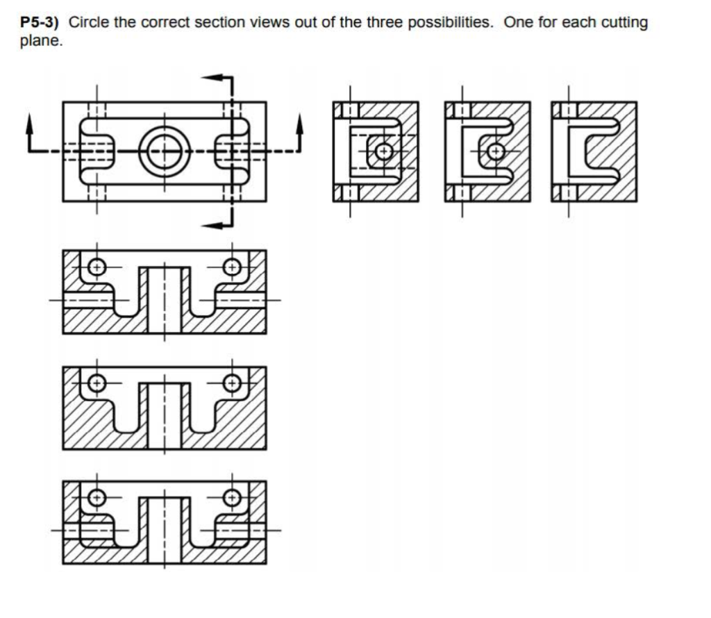 Solved Engineering Drawing Section View Please help | Chegg.com