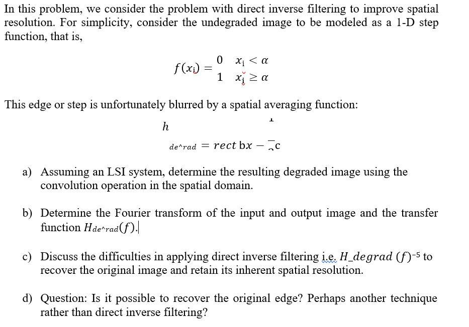 Solved In this problem, we consider the problem with direct | Chegg.com