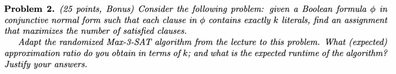 Solved Problem 2. (25 points, Bonus) Consider the following | Chegg.com