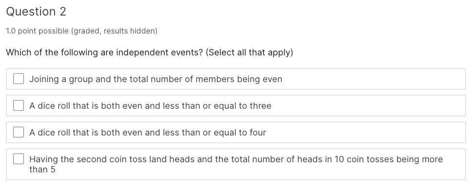 Solved Question 2 1.0 point possible (graded, results | Chegg.com