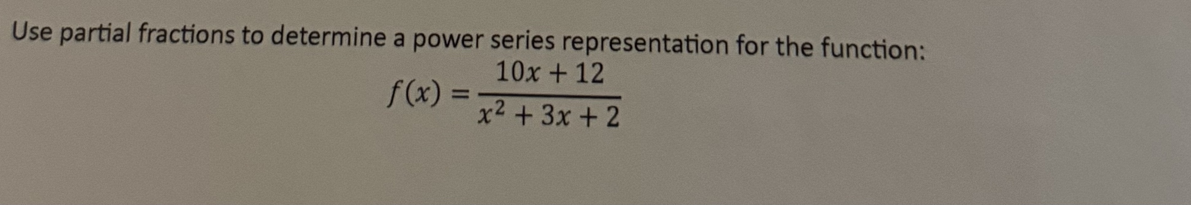 Solved Use partial fractions to determine a power series | Chegg.com