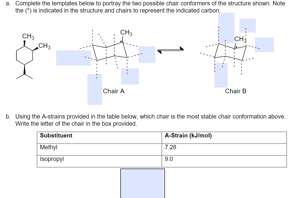 Solved a. Complete the templates below to portray the two | Chegg.com